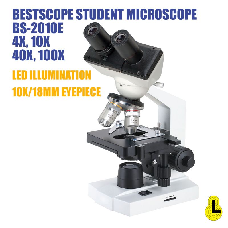 Biological Microscope , binocular, WF10, Achromatic 4x,10x,40x,100x ...