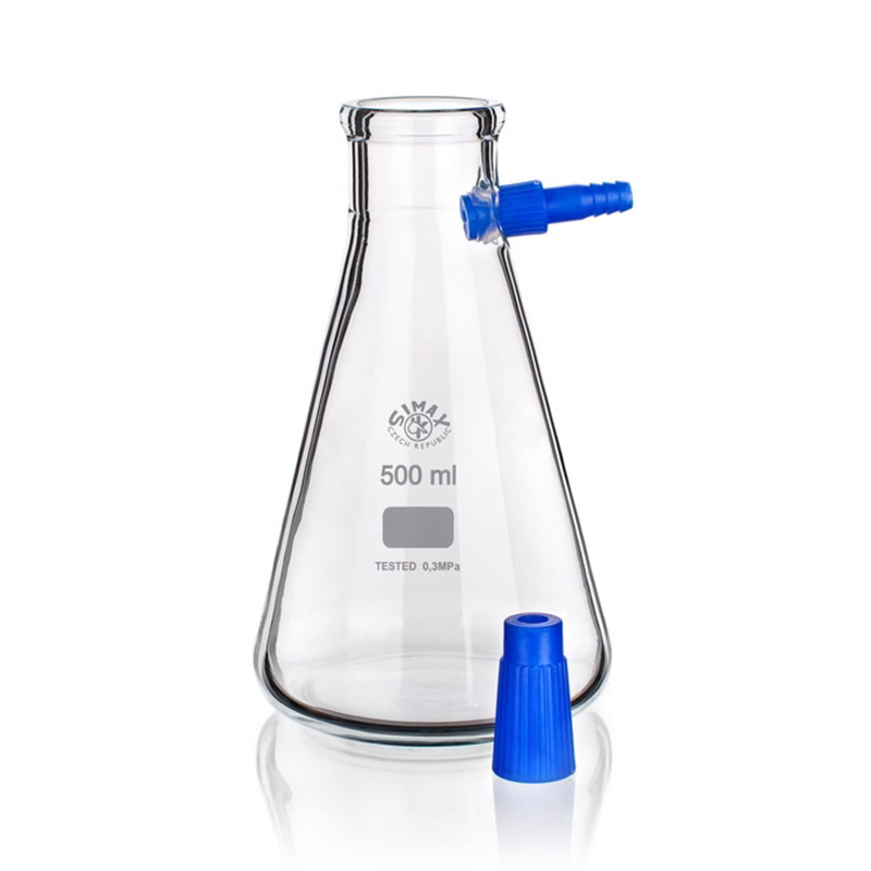 Flask filtering with plastic side hose connection, boro glass - Labchem ...