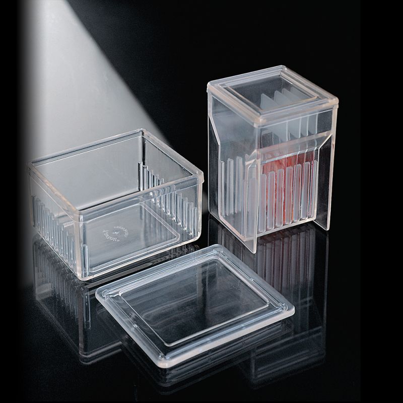 Staining Jar for 8 slides vertically, TPX, with lid - Labchem Catalog