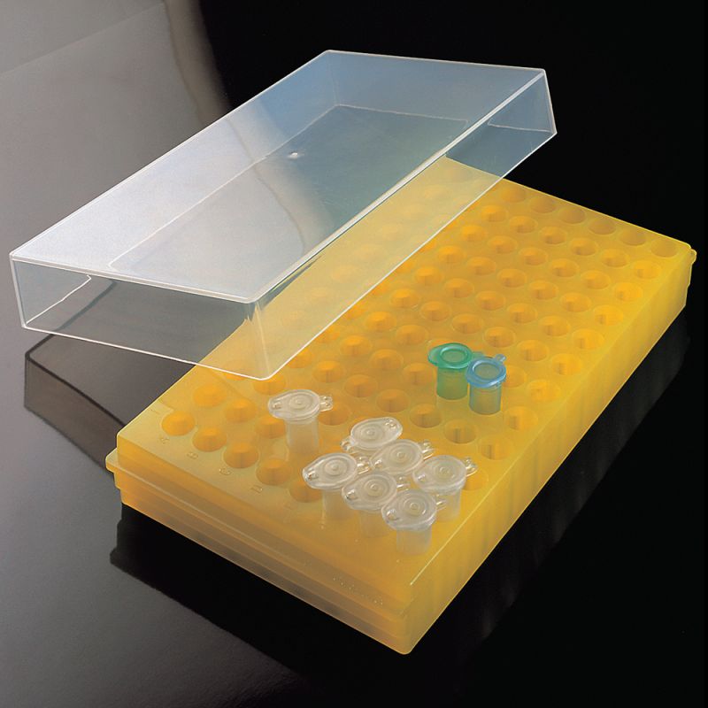 Reversible 96 well racks with lid, 2ml/0.5ml - Labchem Catalog