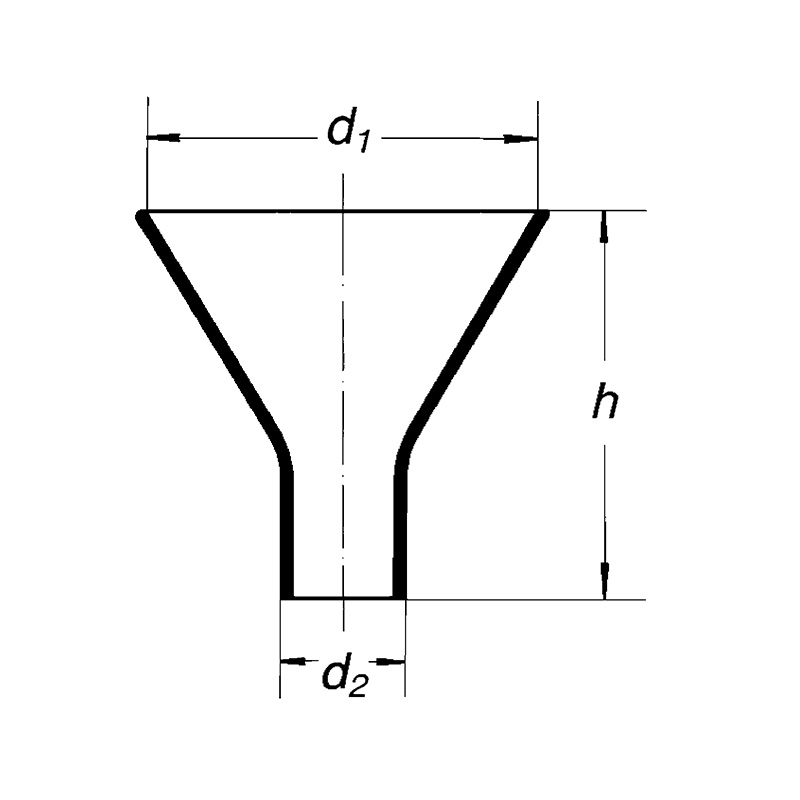Funnel powder, borosilicate glass, top x stem dia : 80 x 25mm - Labchem ...