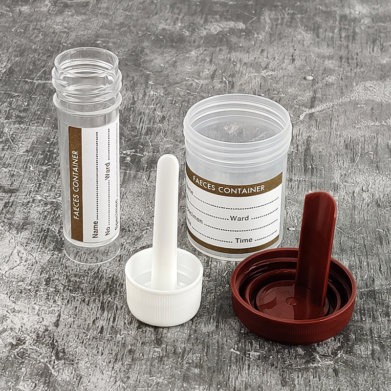 Faeces Container, with spoon - Labchem Catalog